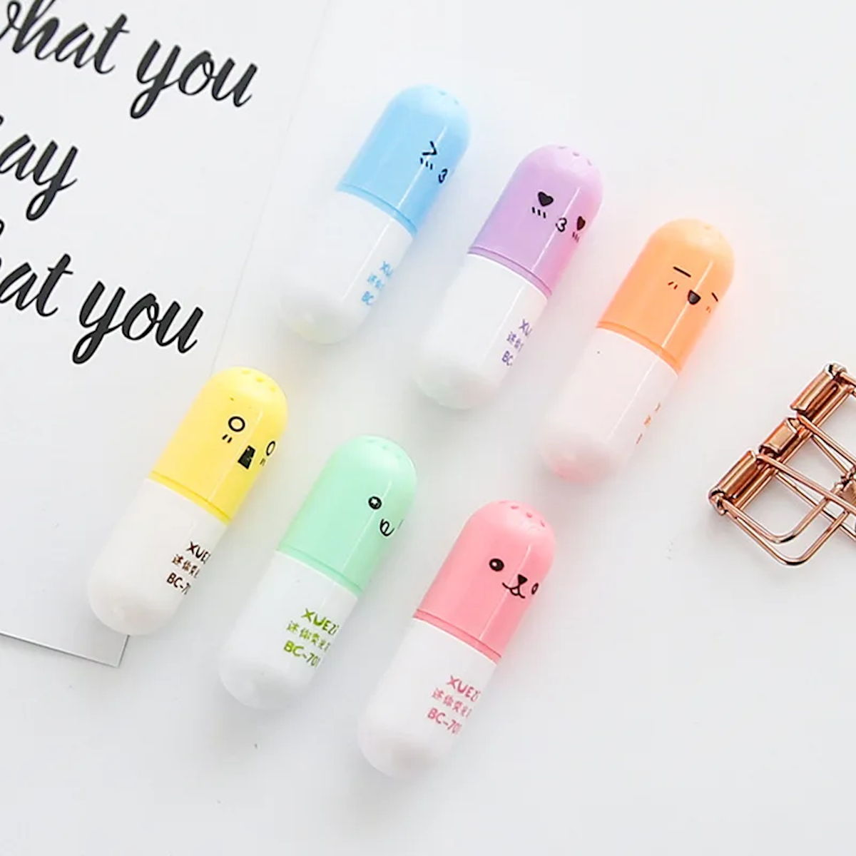 Vitamin Pill Ballpoint Pens Capsule Pens Emoticons – ChildAngle