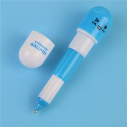 Vitamin Pill Ballpoint Pens Capsule Pens Emoticons - ChildAngle